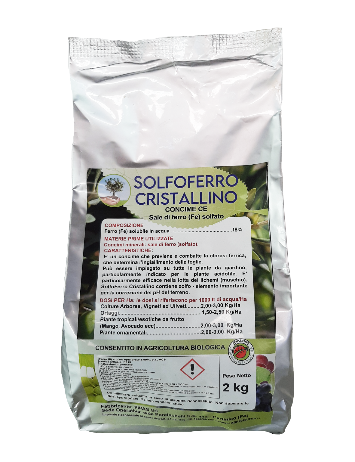 SOLFOFERRO CRISTALLINO MICRO POLVERE SOLUBILE - Fipas Fertilizzanti